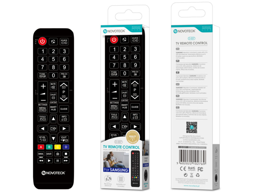 Controle Remoto Universal Novoteck D-007 para Samsung – NOVOTECK