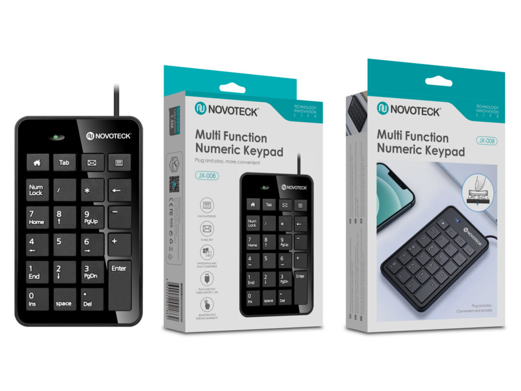 Teclado Numérico Multifuncional NOVOTECK JX-008 – Eficiência e Conforto ...